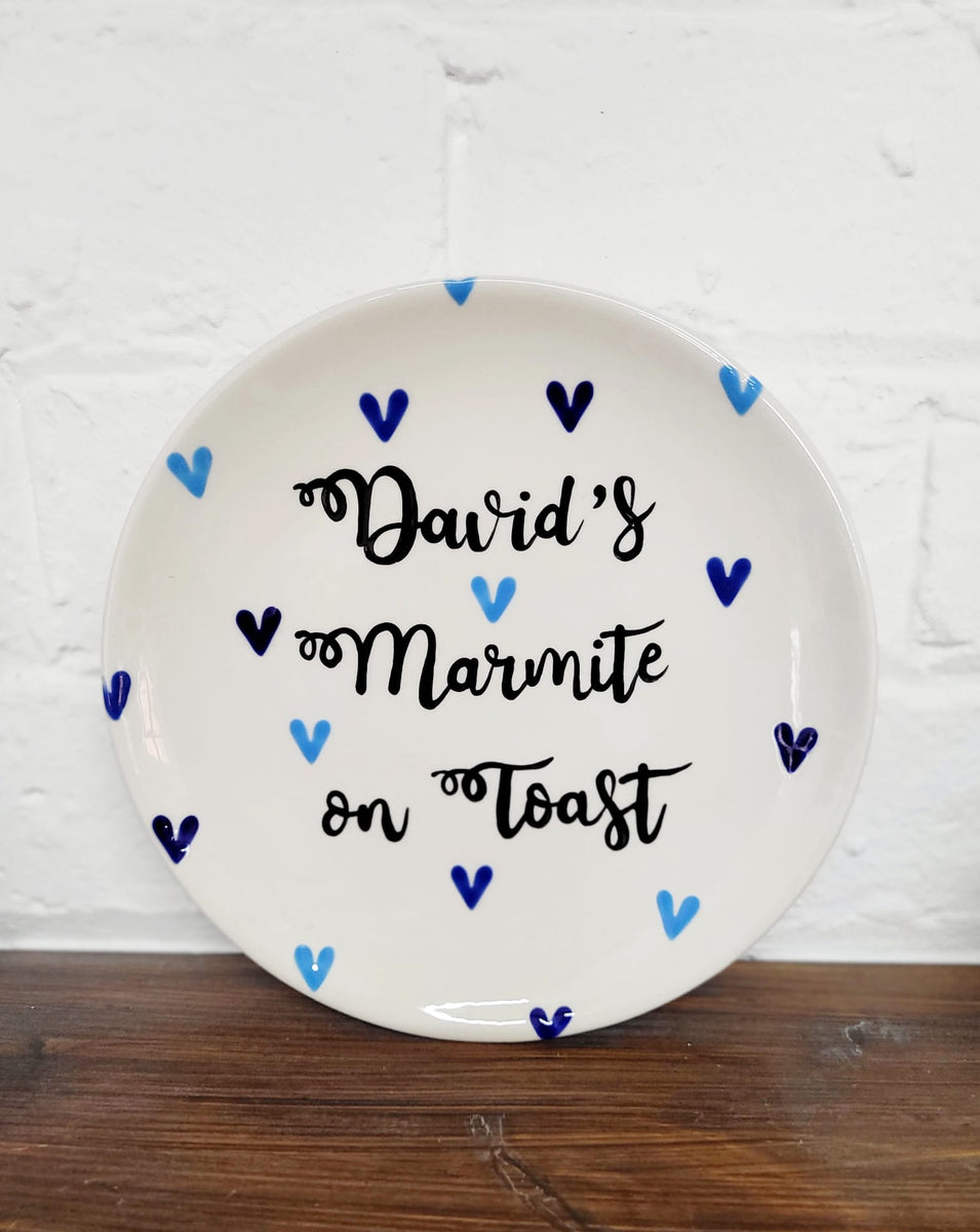 Personalised Marmite Plate - Hearts – Doodle Alley